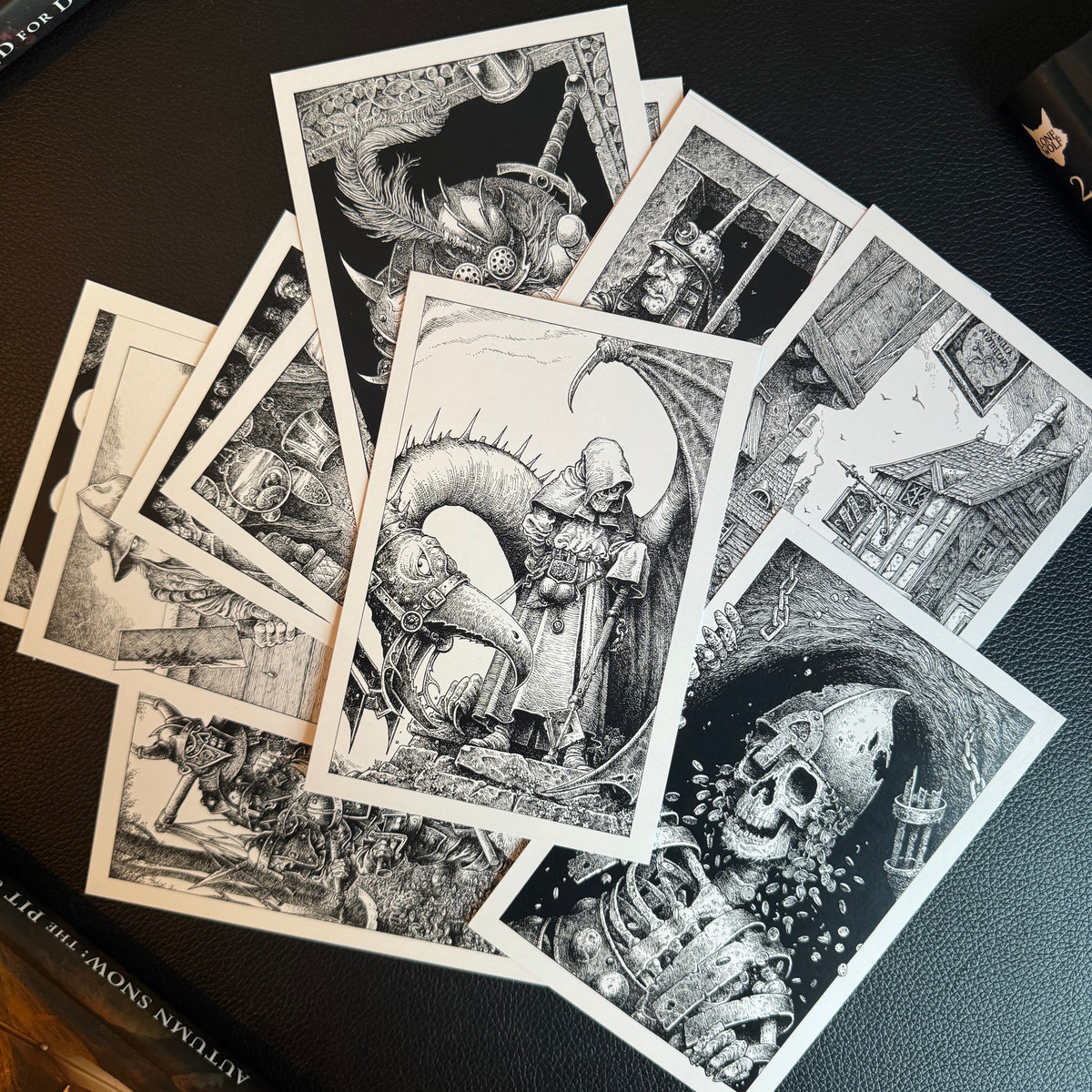 Gary Chalk Autumn Snow: 12 Postcard Set – Magnamund - Holmgard Press